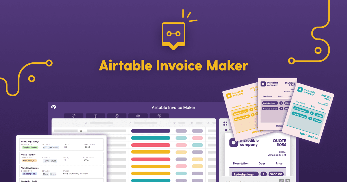 Airtable Invoice Maker | Template Preview